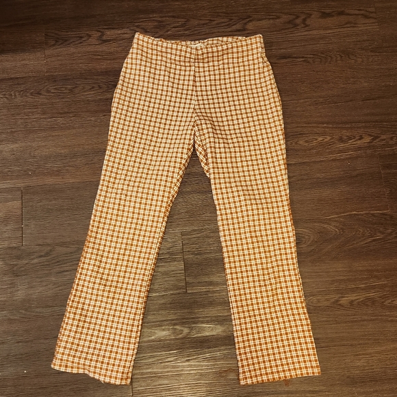 Altar'd State | Pants & Jumpsuits | Altard State Cropped Flare Plaid ...